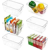 Amazon.com: Vtopmart Clear Plastic Pantry Organizer Bins, 6 PCS Food ...