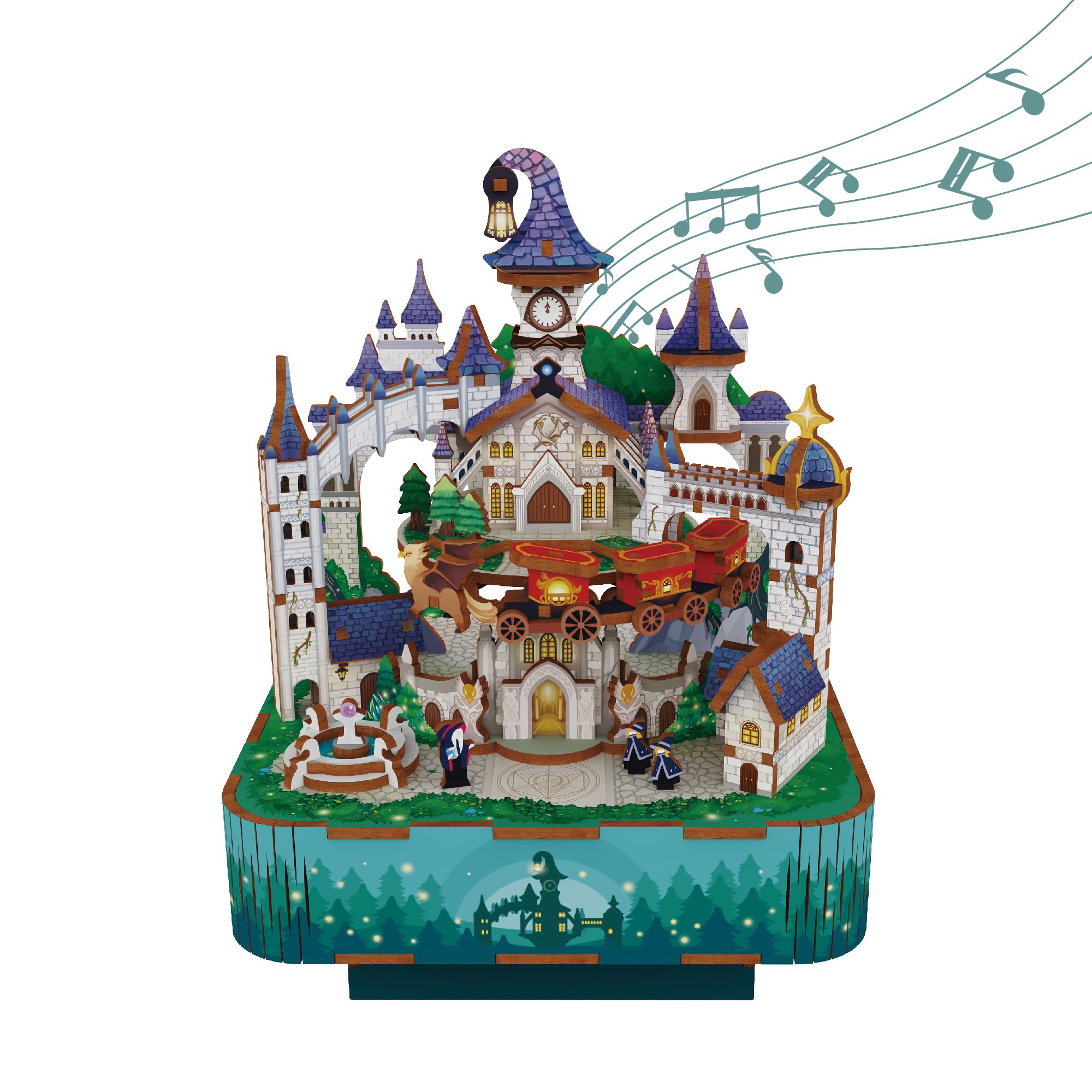 Tonecheer Wooden Music Box Puzzle for Adults,DIY Rotating Music Box Kit ...