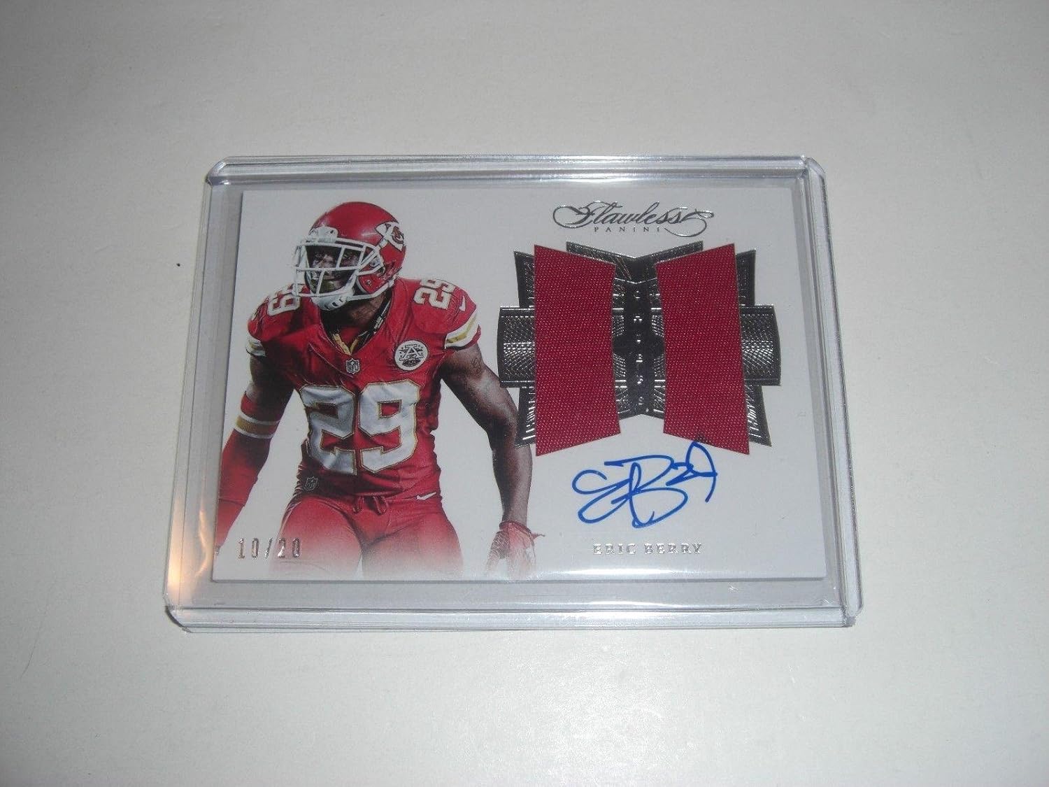 Amazon.com: Eric Berry 2017 Panini Flawless Game Used Dual Jersey Auto ...