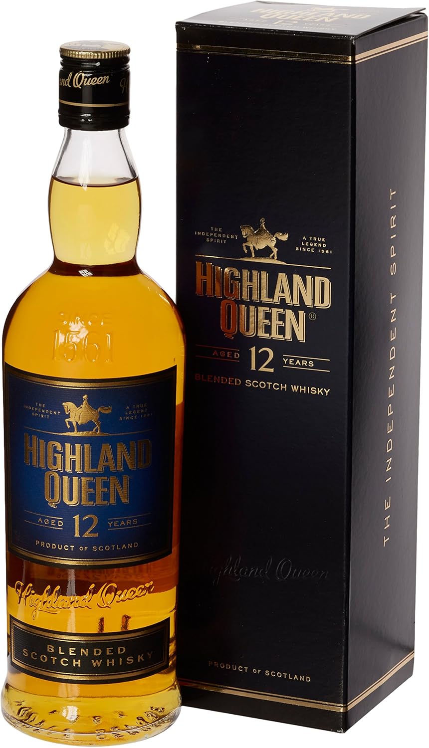 Highland Queen 12 Years Old Blended Scotch Whisky, 70 cl: Amazon.co.uk ...