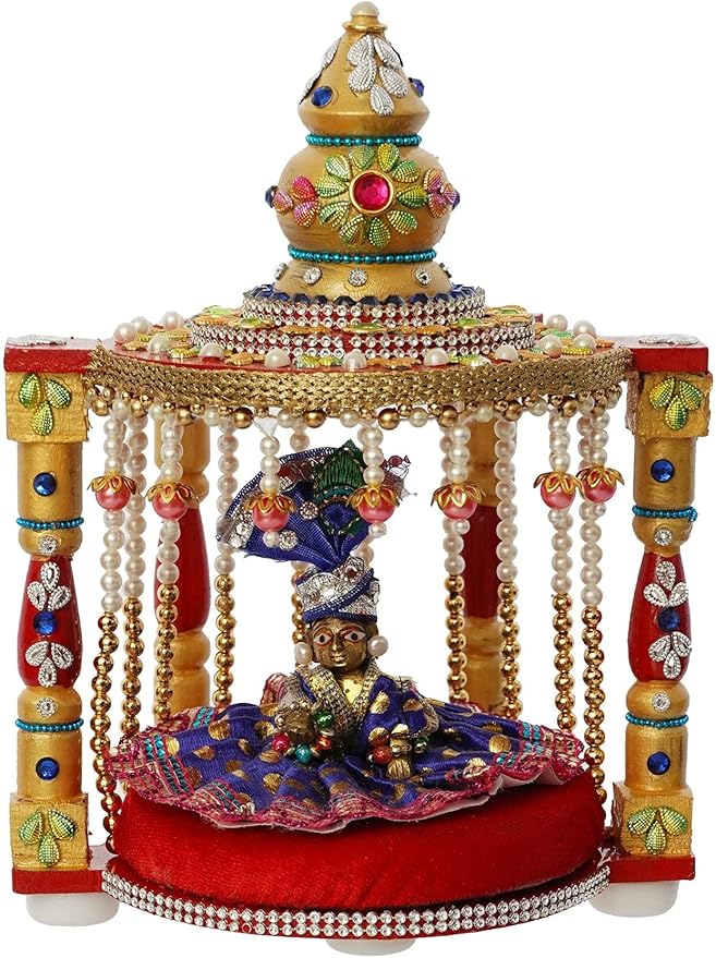 Buy Capio Art MDF Wood Laddu Gopal Singhasan for God Idols & Gifts ...