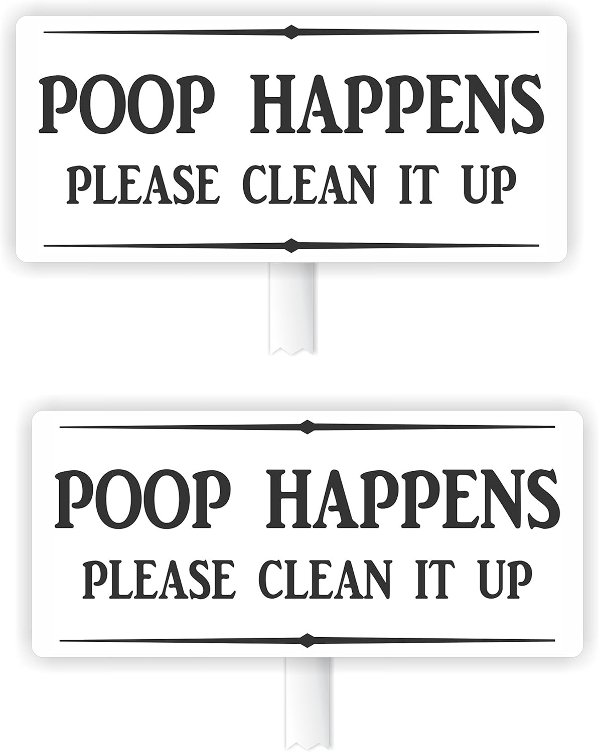 Amazon.com : MySigncraft 2 -Pack of Poop Happens Please Clean it up PVC ...
