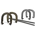 Amazon.com : Franklin Sports Horseshoes Set - Metal Horseshoe Game Set ...