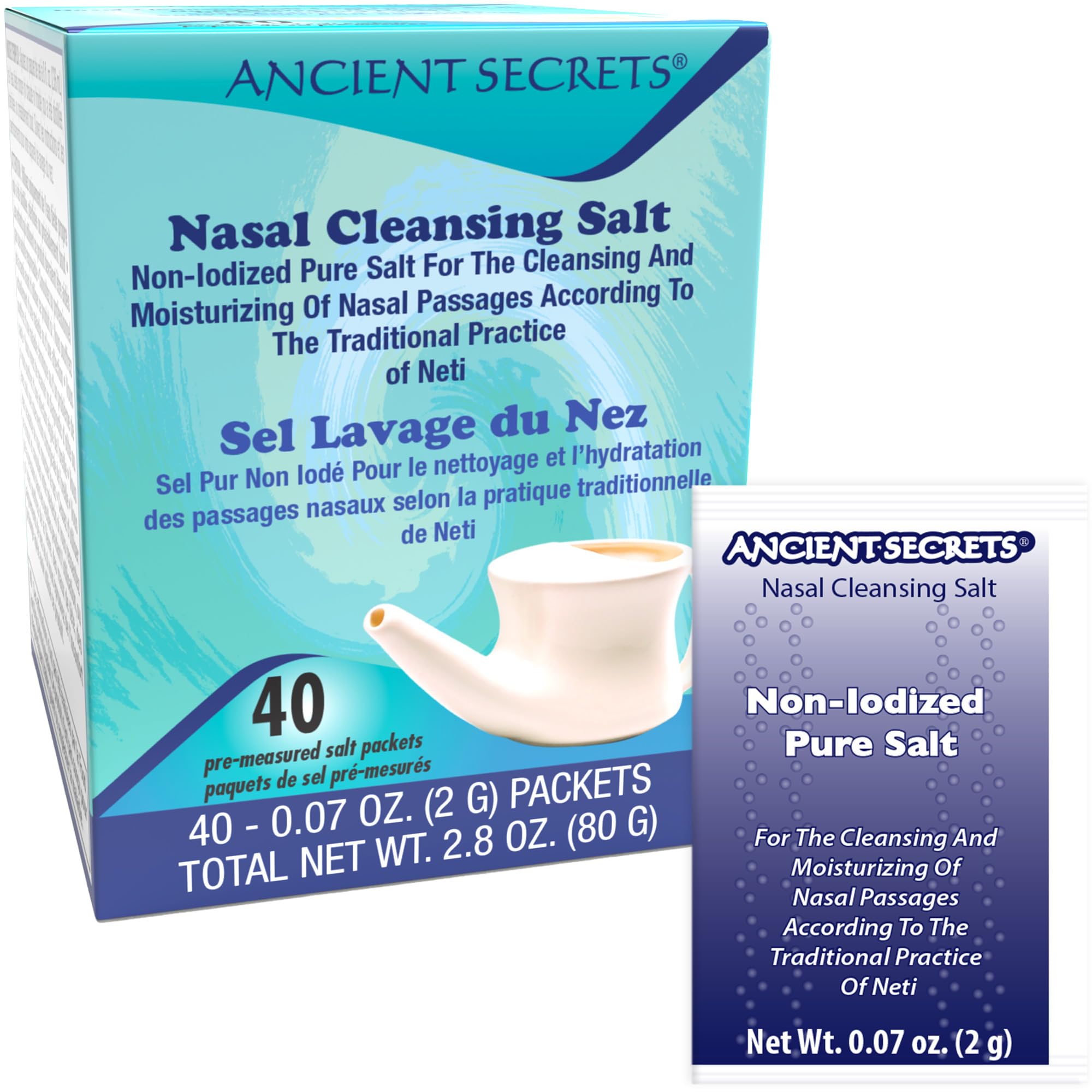 Mua Ancient Secrets Neti Pot Salt – 41 Pre-Measured Packets of Nasal ...