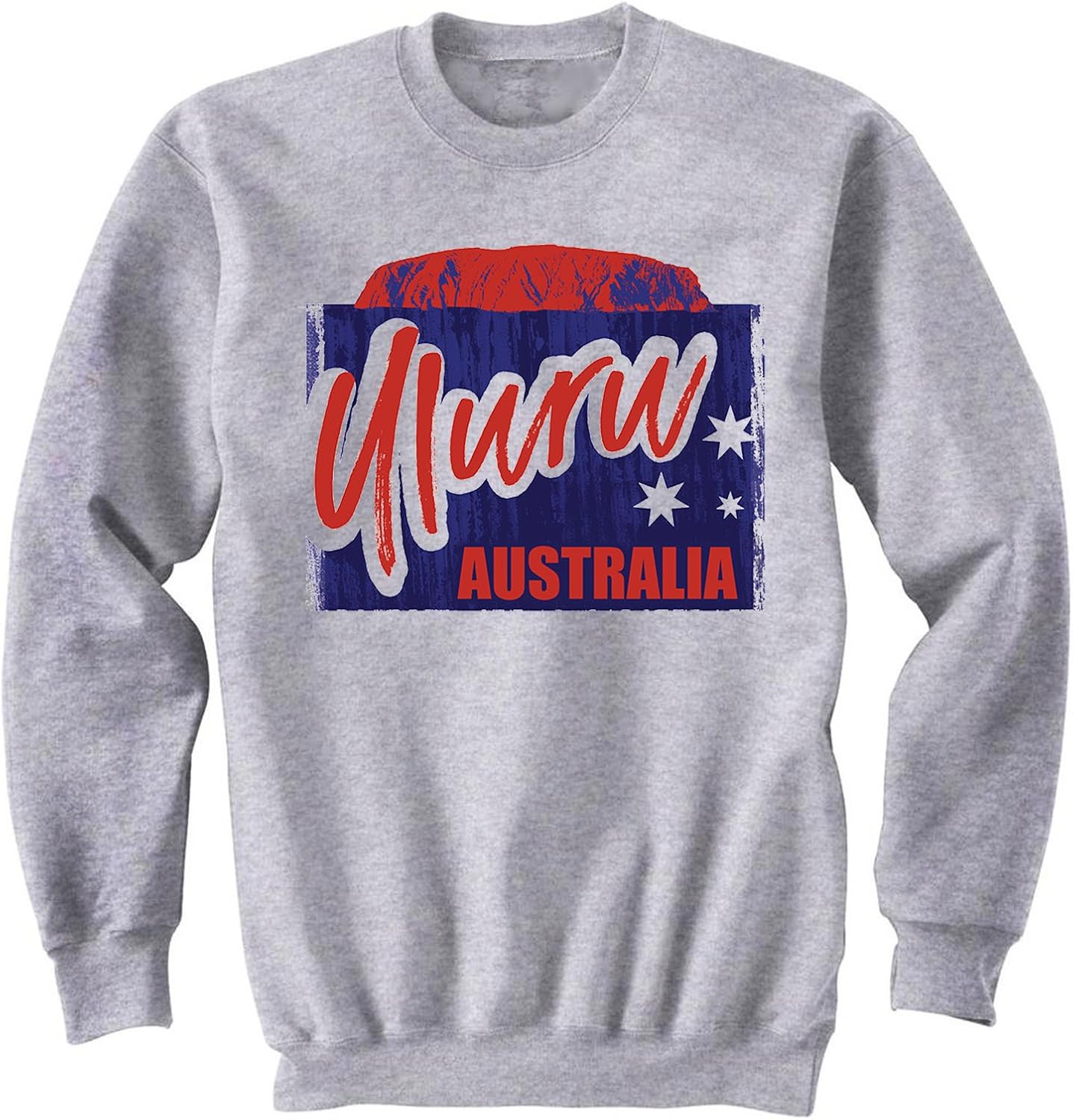 teesquare1st Men's Uluru Australia White Sweatshirt: Amazon.co.uk: Clothing