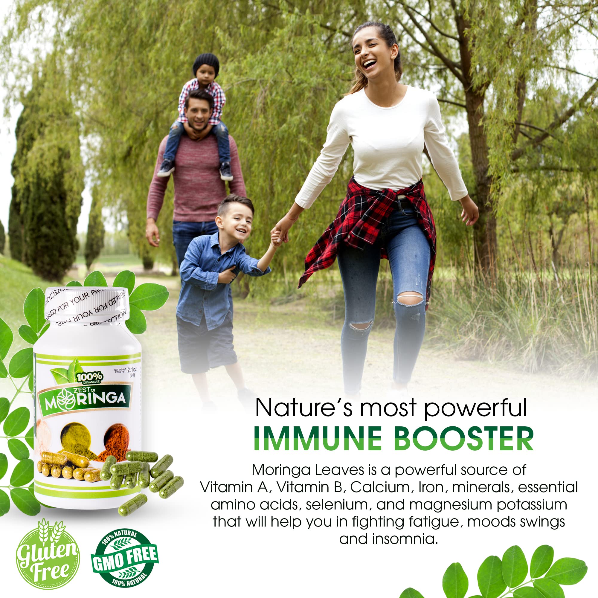 Mua Moringa Oleifera Capsule Supplement | 100 Capsules - 500MG Made ...