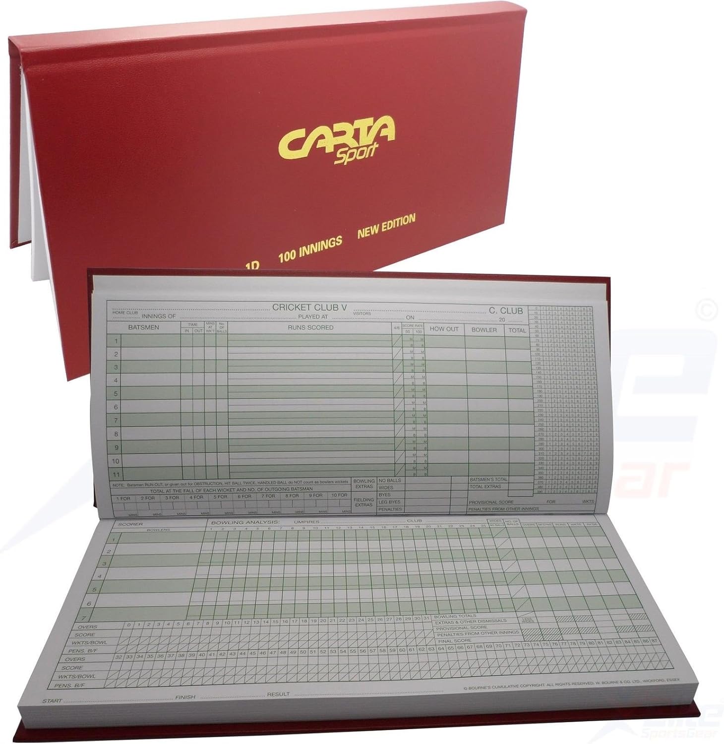 Carta Cricket Scorebook 100 Innings Amazon co uk Sports Outdoors carta-cricket-scorebook-100-innings-amazon-co-uk-sports-outdoors