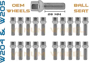 Amazon.com: (20) Mercedes Benz Ball Seat 14x1.5 28mm Stock Lug Bolt ...