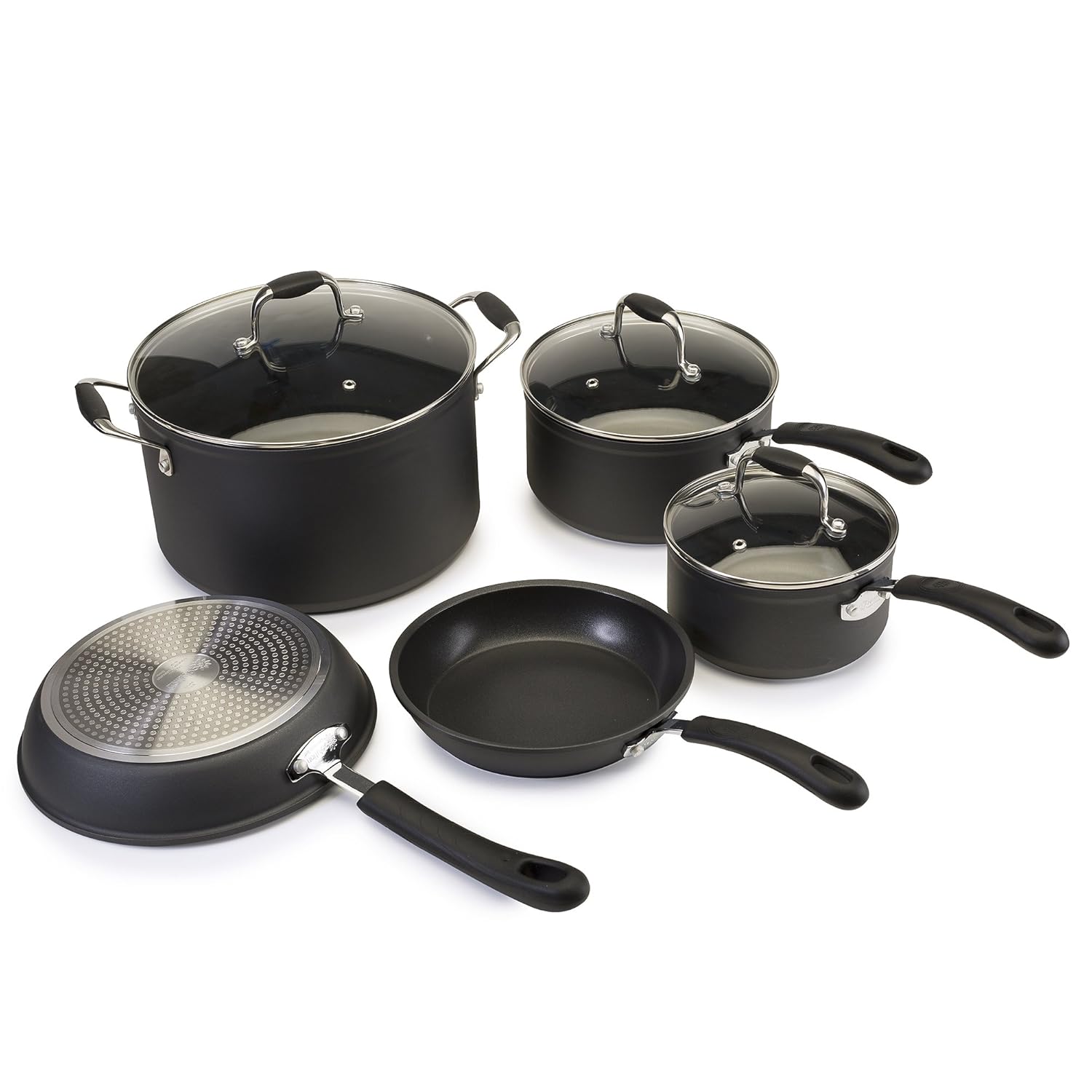 The Ecolution Symphony Non-Stick 8 Piece Heavy Forged Aluminum PFOA ...
