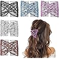 Amazon.com : 5 Pieces Stretchy Magic Comb Adjustable Elastic Hair Clip ...