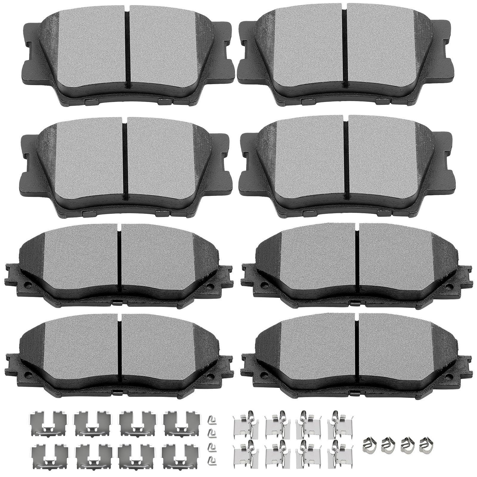 SCITOO D1210 D1212 Ceramic Brake Pads Sets Front & Rear Replacement For ...
