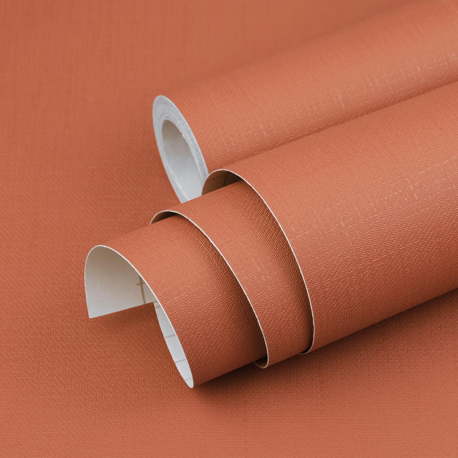 Yun-aeon Burnt Orange Textured Peel and Stick Wallpaper 15.7" × 120 ...