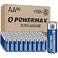 Amazon.com: Powermax 60-Count AA Batteries, Ultra Long Lasting Alkaline ...