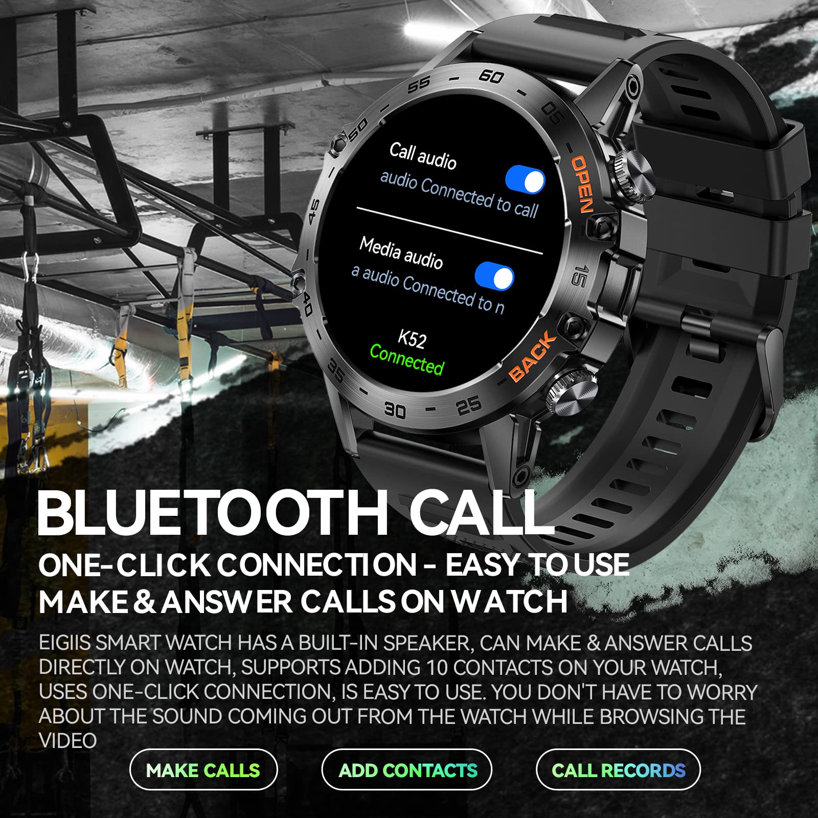 Mua Military Smart Watch for Men Make Calls Rugged Tactical Smartwatch ...