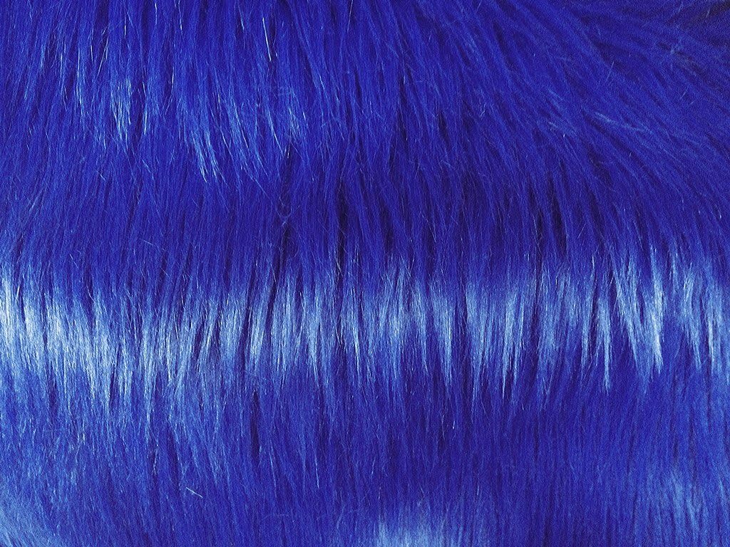 Amazon.com: Solid Shaggy Faux/Fake Fur Fabric-Royal Blue-Long Pile 60 ...