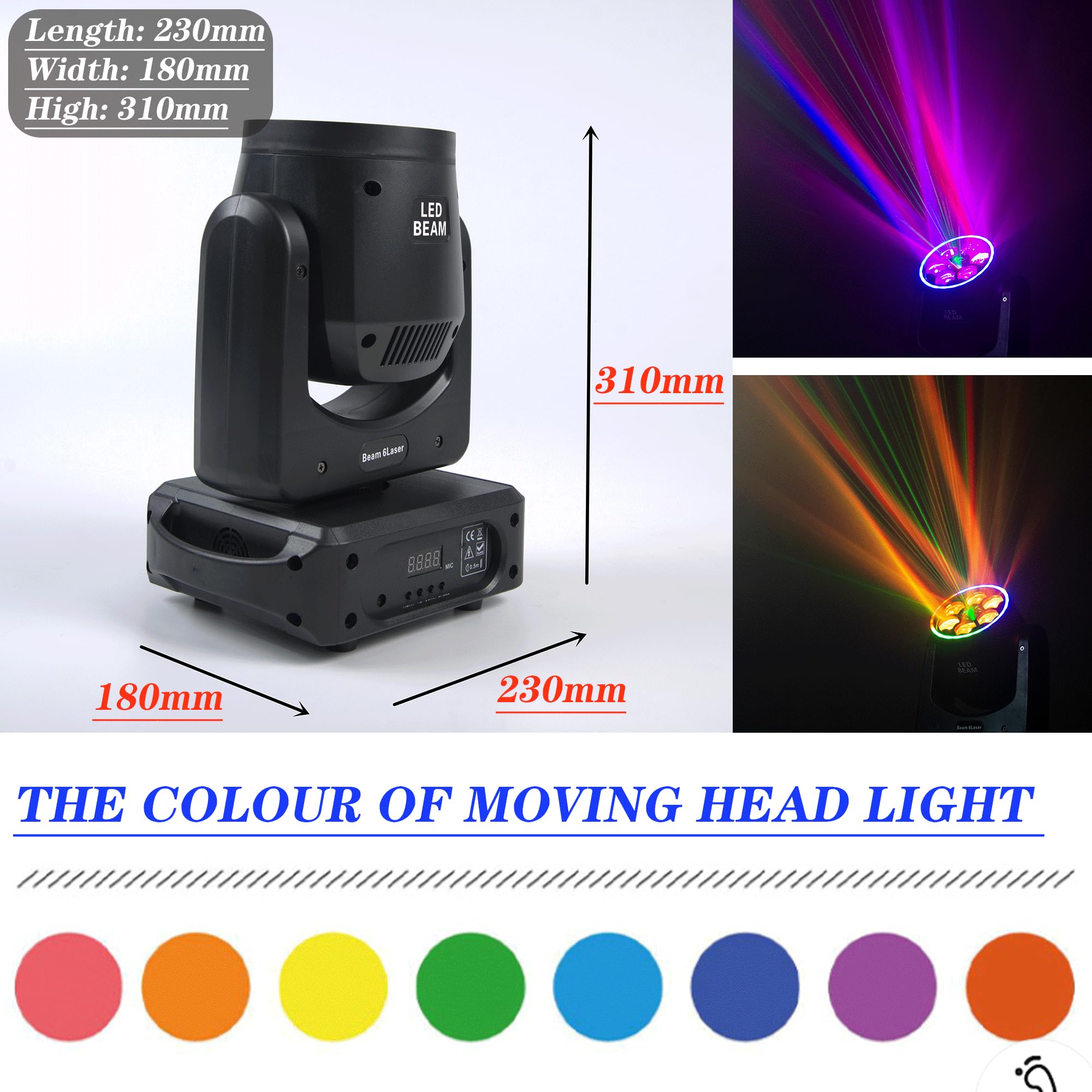 Mua 6Eye Moving Head LED Light RGBW 4in1 Beam/Wash/Zoom Effect Stage ...