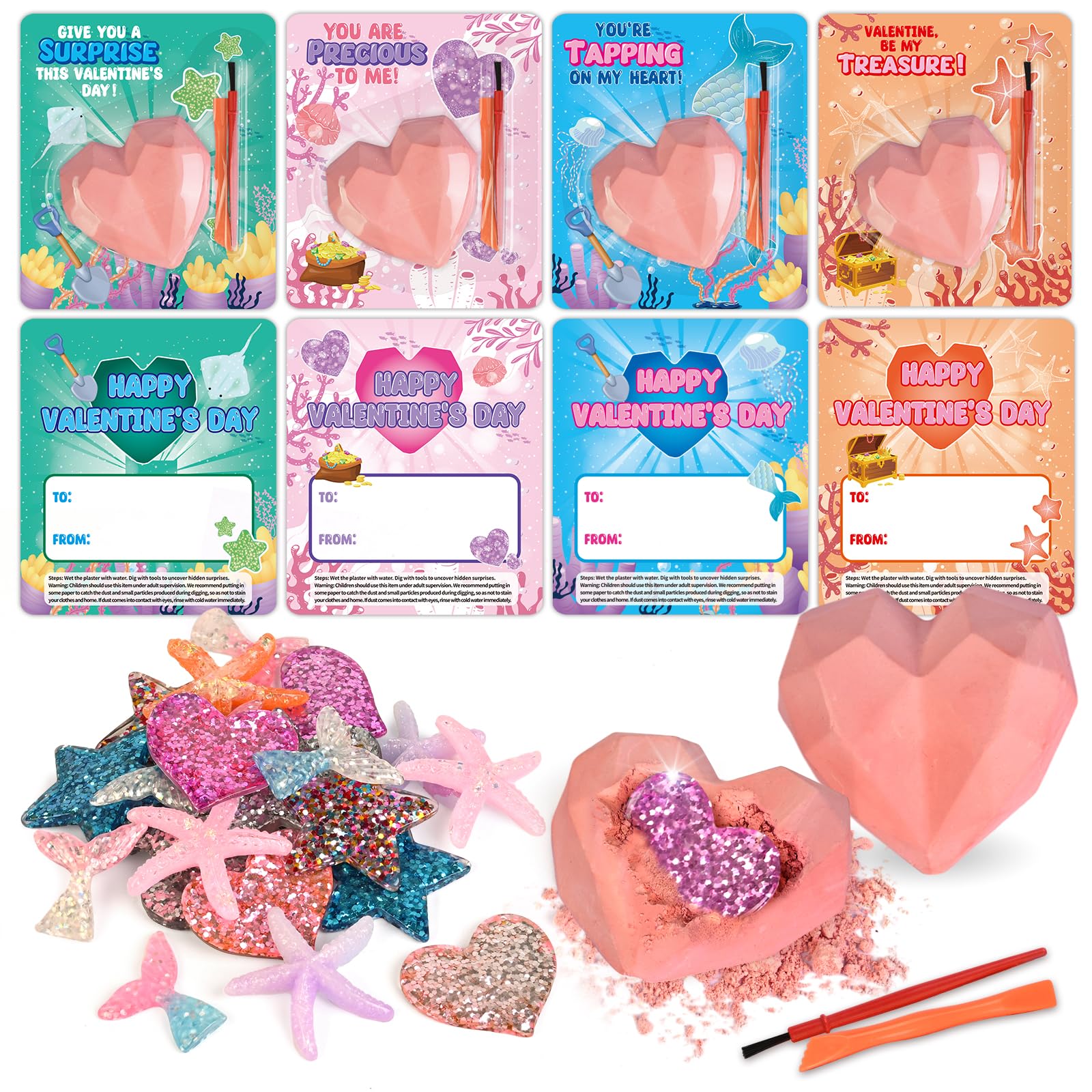 Valentine's Day Cards for Kids Classroom, 24 Packs Valentines Cards ...