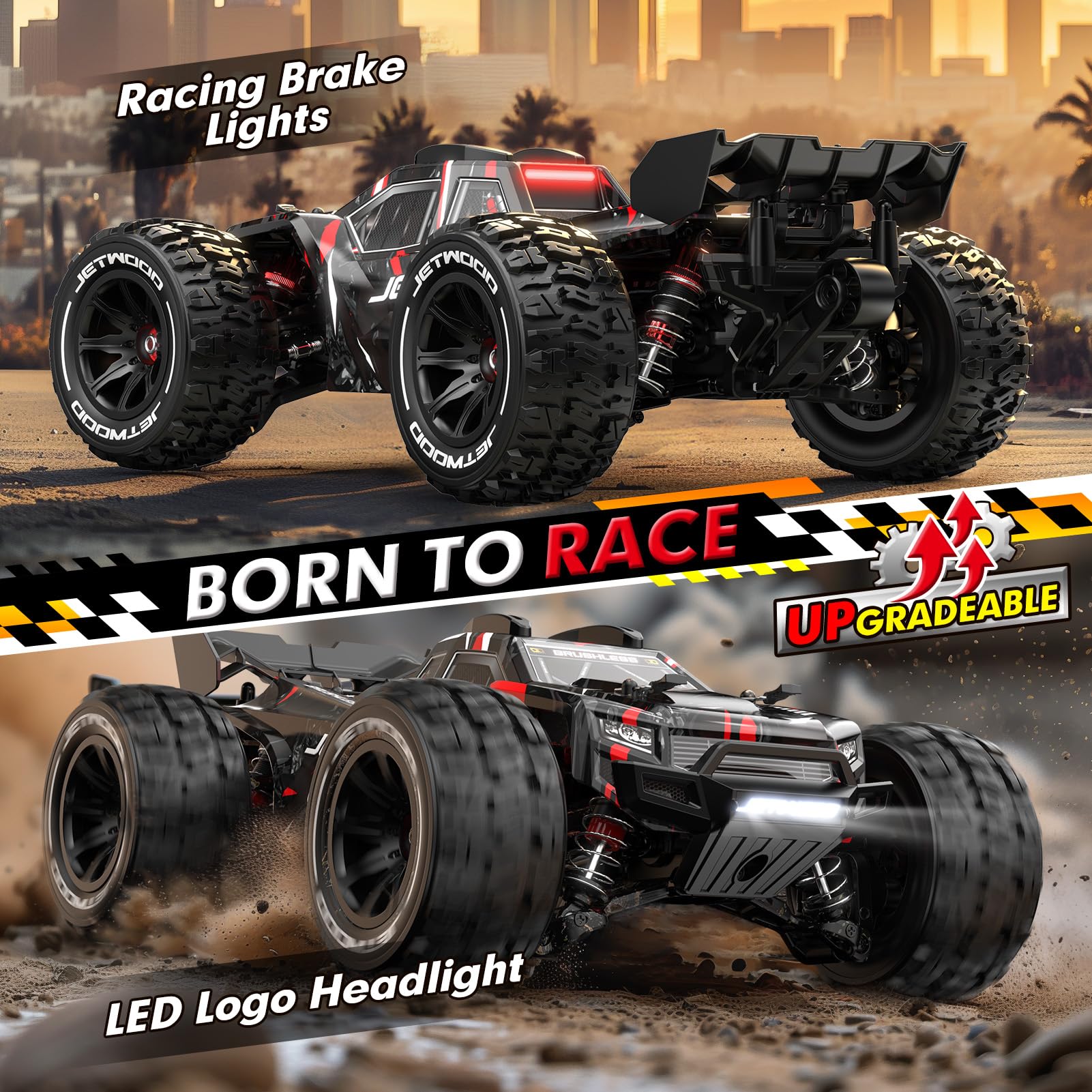 Mua Jetwood x Hyper go 1/14 All Terrain Super Fast RC Cars for Adults, 50mph Electric Brushless ...