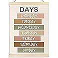 Amazon.com: Ecezatik Days of Week Educational Poster Hanger Frame, Boho ...