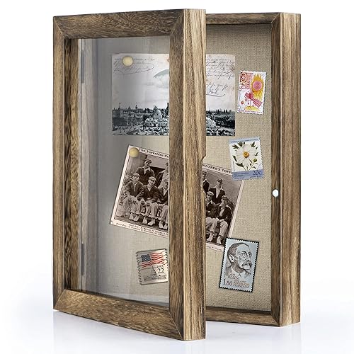 Love-KANKEI Shadow Box Frame 8x10 Shadow Box Display Case with Linen ...