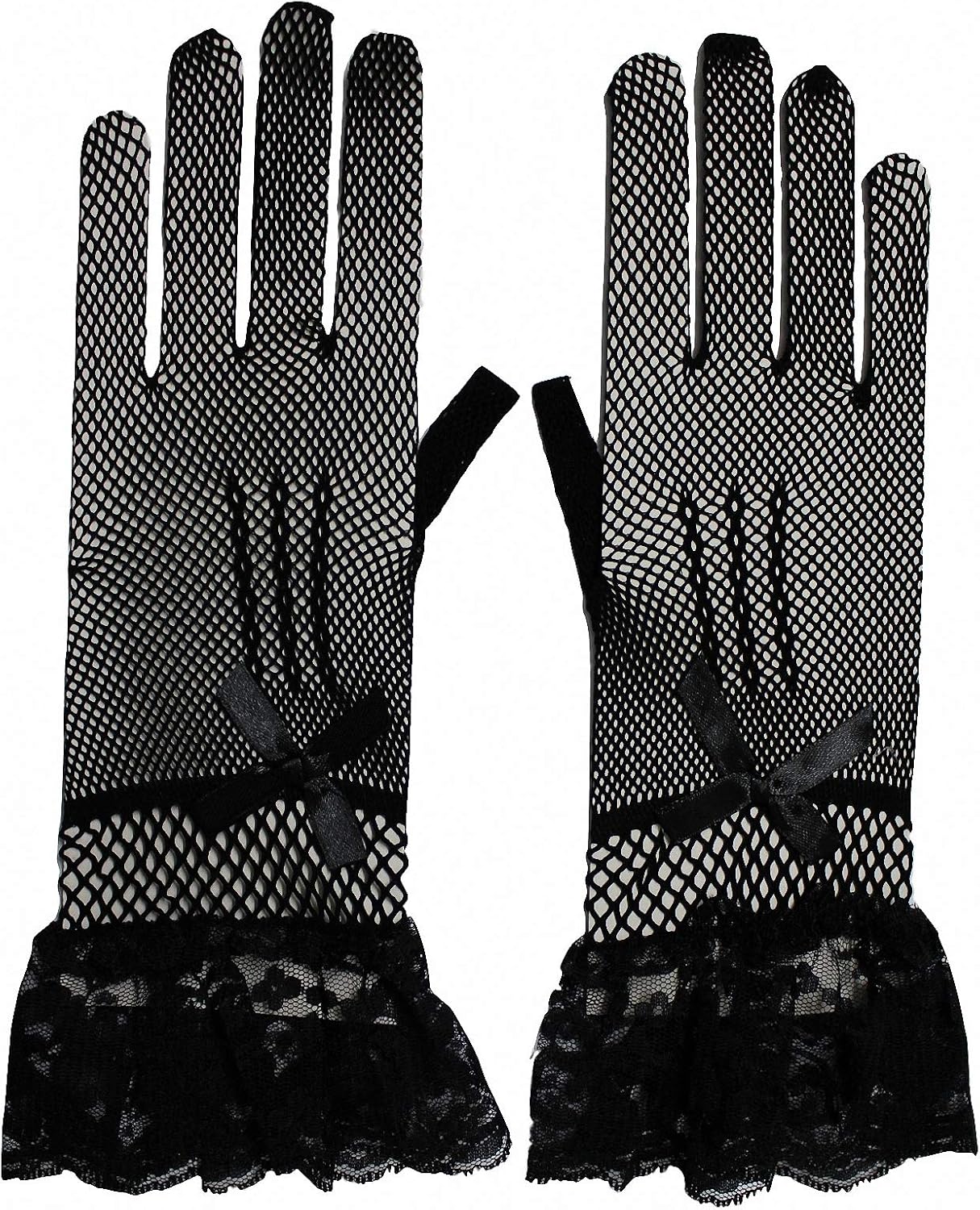 Amazon.com: Women's Elegant Elastic Mesh Gauze Lace Wedding Full Finger ...