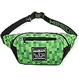 Amazon.com | Boys Minecraft Fanny Pack Bag -Black and Green Minecraft ...