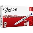 Sharpie 37003 Ultra Fine Point Permanent Markers, 12 Blue Markers ...