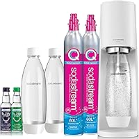 Amazon.com: SodaStream E-TERRA Sparkling Water Maker Bundle (White), with CO2, Carbonating ...