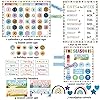 Blue Boho Rainbow Calendar Bulletin Board Set Calendar Seasons Weather ...