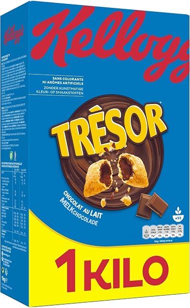 Kellogg's Céréales Trésor Chocolat au Lait 1 kg: Amazon.fr: Epicerie