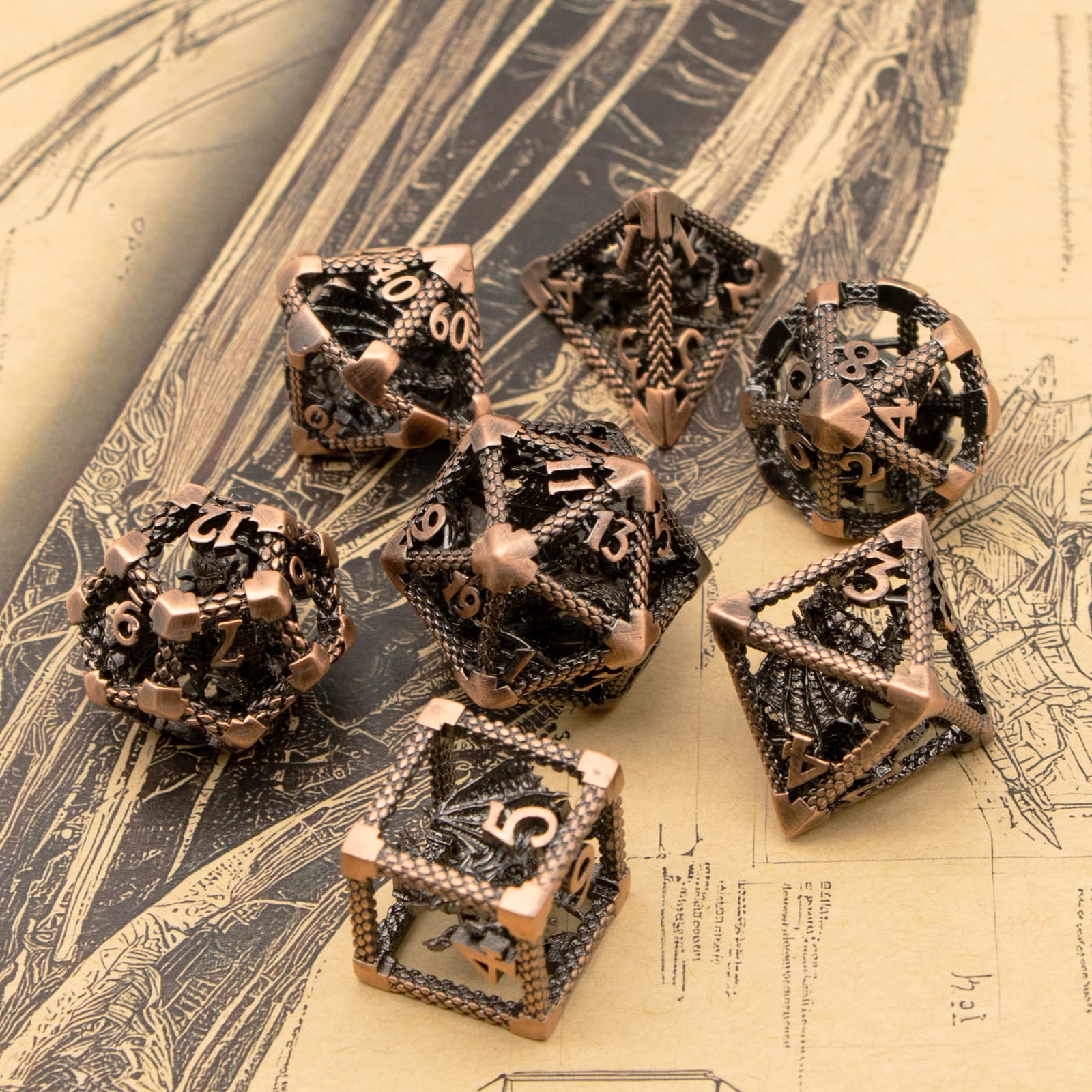 Mua D&D Dice, Dungeons and Dragons Metal Dice Set of 7PC,DND Dice Role ...