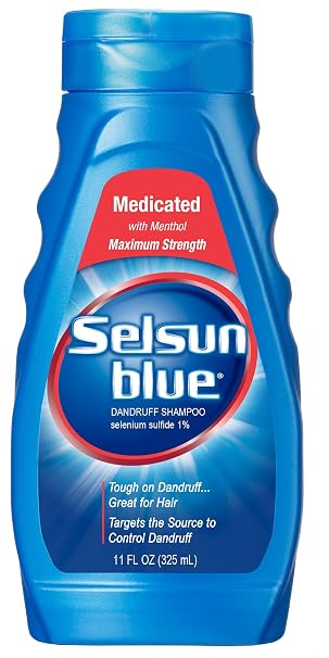 Amazon.com: Champú Selsun Azul Medicado Máxima fuerza anti caspa, 11 ...