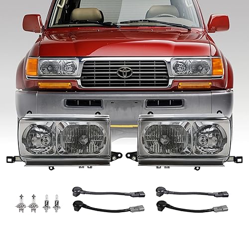 USR DEPO FJ80 Head Lights - Euro Style Front Headlight Set with Plug ...