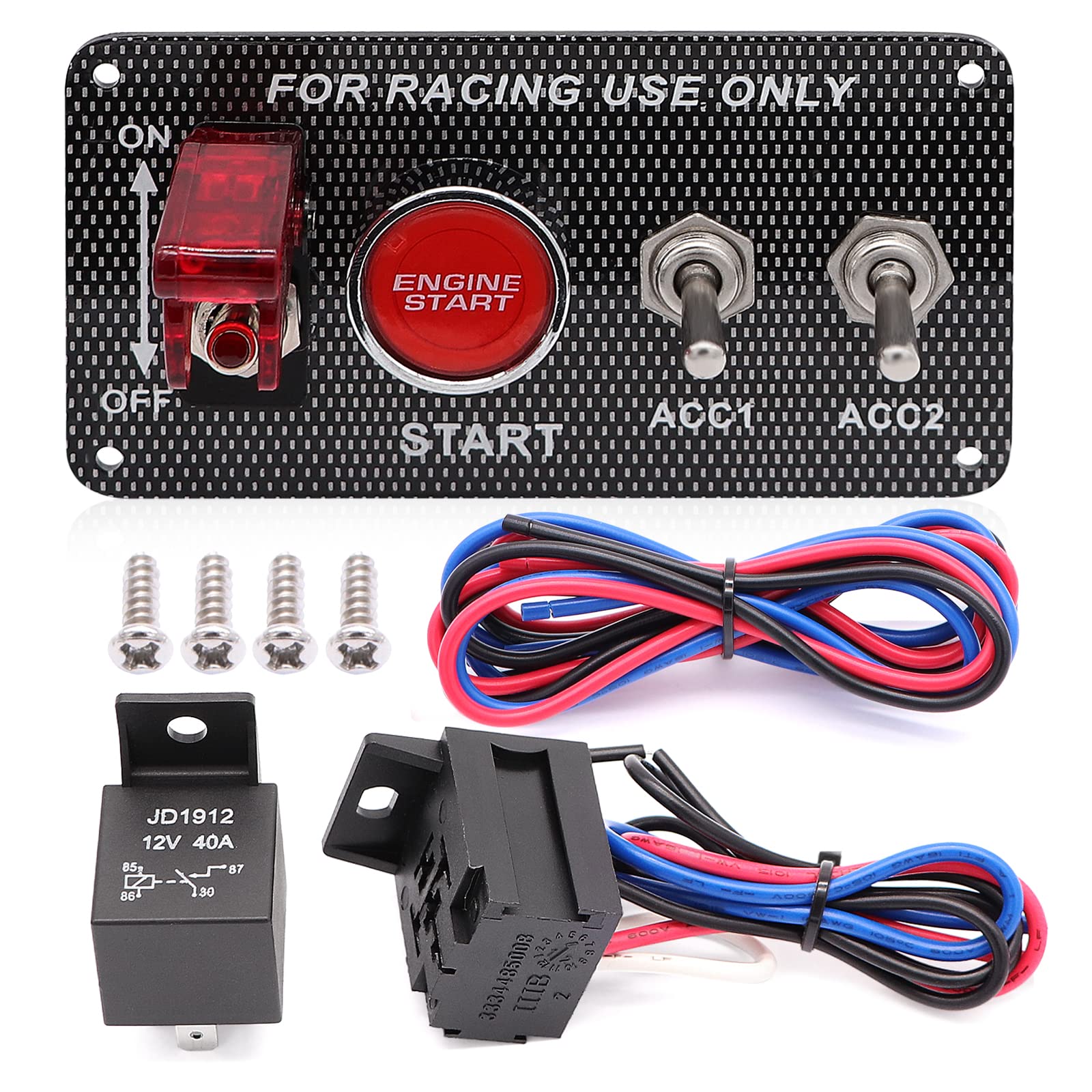 Mua Taxutor Ignition Switch Panel Kit, DC 12V 4 in 1 Car Engine Start ...