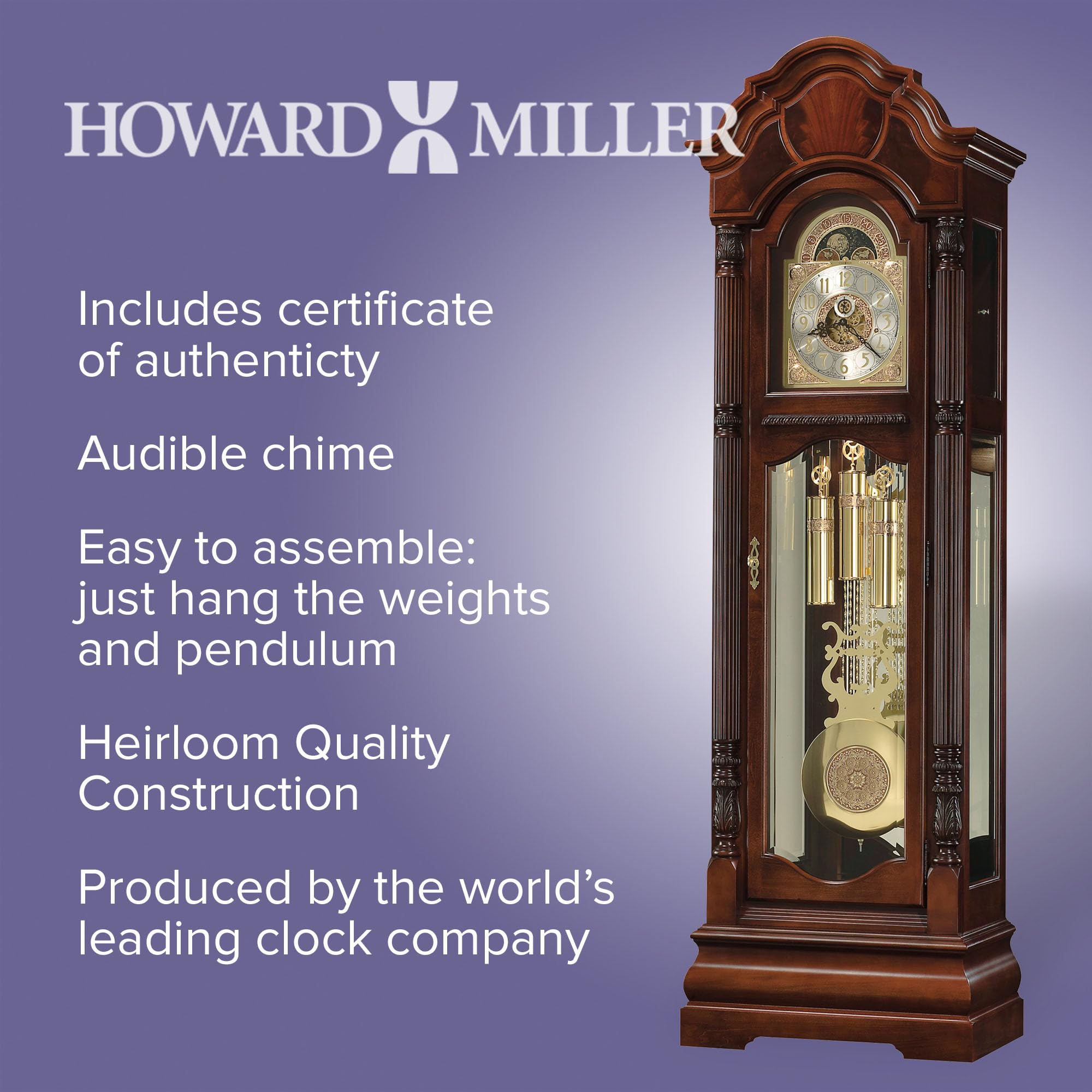 Howard Miller Winterhalder II Floor Clock, Wood Finish Decor With ...