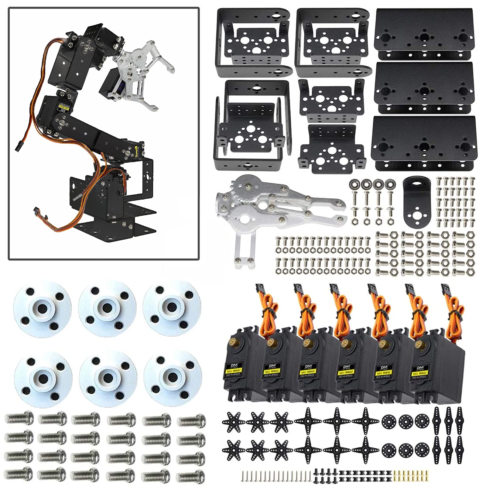 Mua diymore Robotic Arm Kit ROT3U 6DOF Aluminium Mechanical Robotic ...