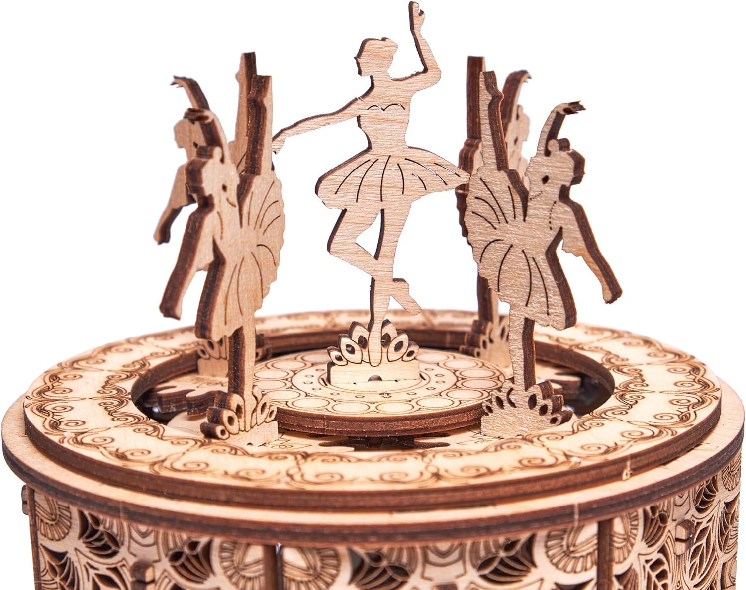 Wood Trick Dancing Ballerina Music Box Kit Swan Lake, DIY Wooden ...