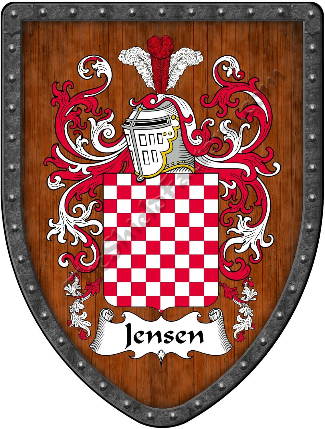 Amazon.com: Jensen Family Crest Custom Coat of Arms, Family Ancestry ...