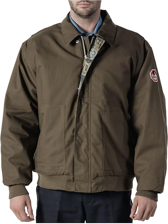Walls Men's Flame Resistant Bomber Jacket, Oilfield Camo, X-Large ...