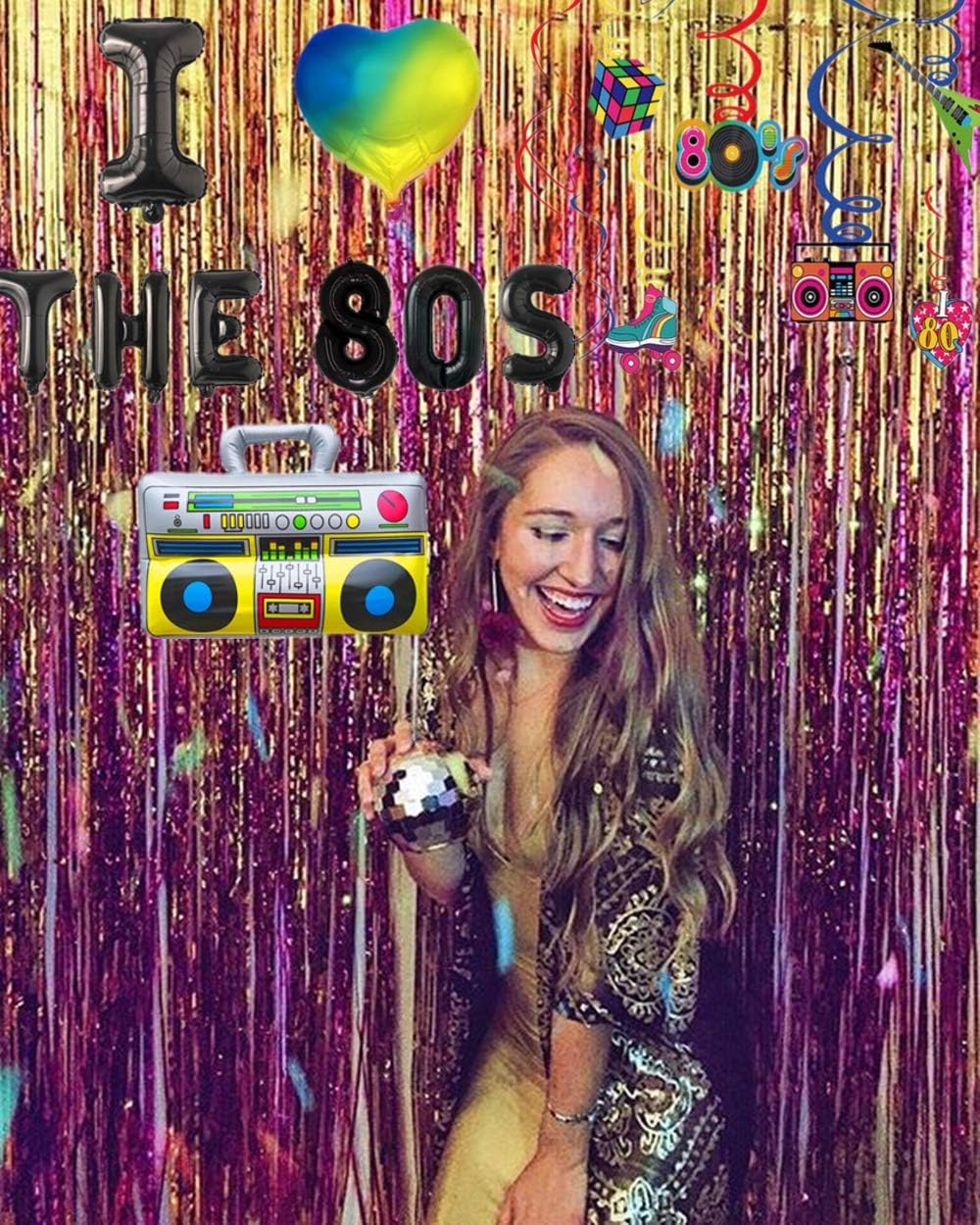 JeVenis I Heart The 80S Balloon Back to the 80s balloon 80s balloon 80s ...