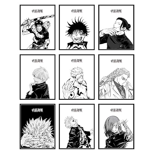 Bigwig Prints Jujutsu Kaisen Poster Set - Manga Art Anime Wall, JJk ...