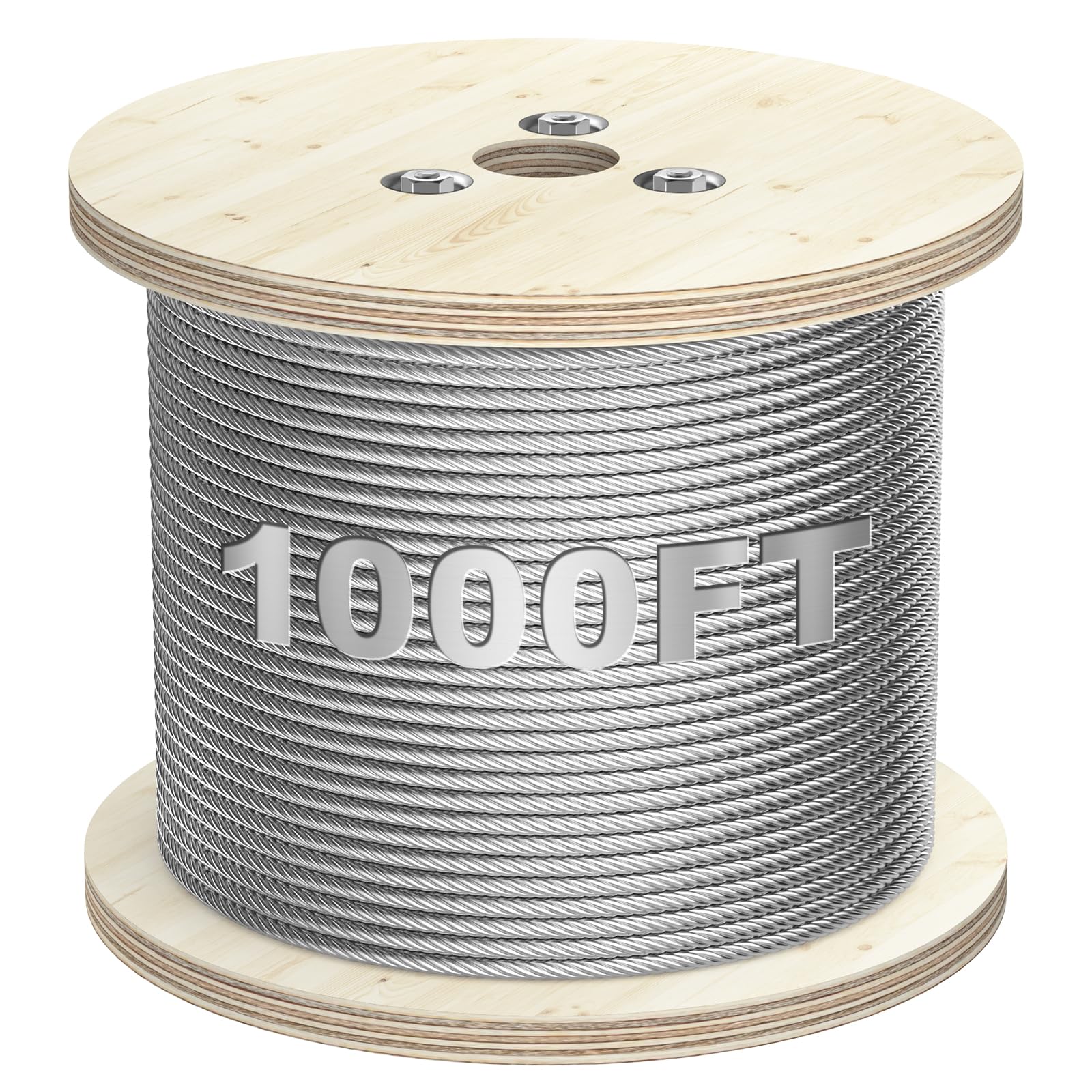 BLIKA 1000FT 3/16" Stainless Steel Cable, 304 Stainless Steel Decking ...