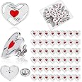 Amazon.com: Yinkin 50 Pcs Volunteer Appreciation Gifts Bulk Red Heart Lapel Pins with Clutch ...