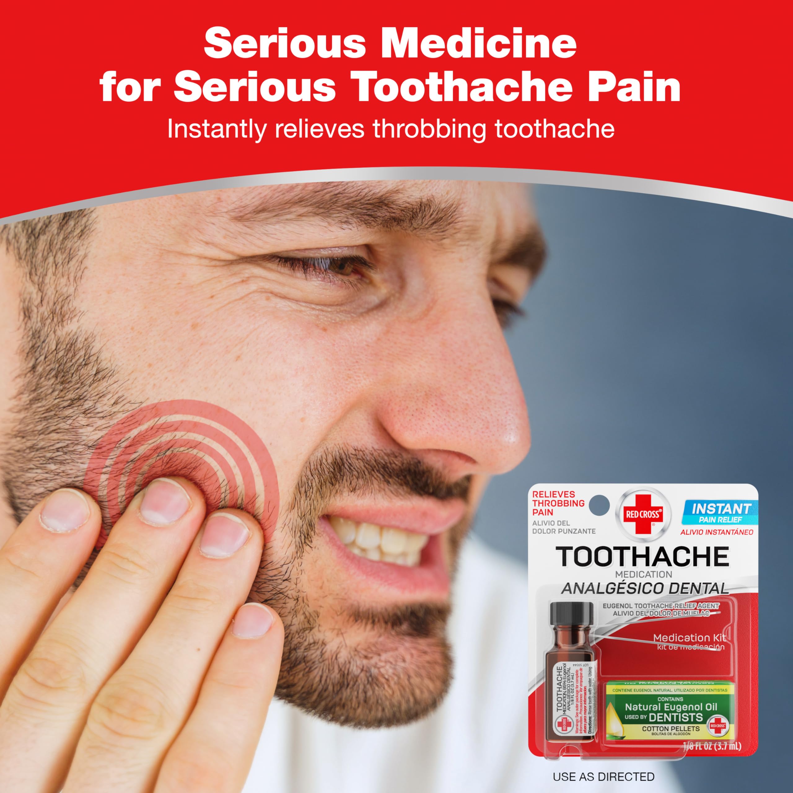 Red Cross Toothache Medicine Kit, Instant Pain Relief Of Throbbing ...