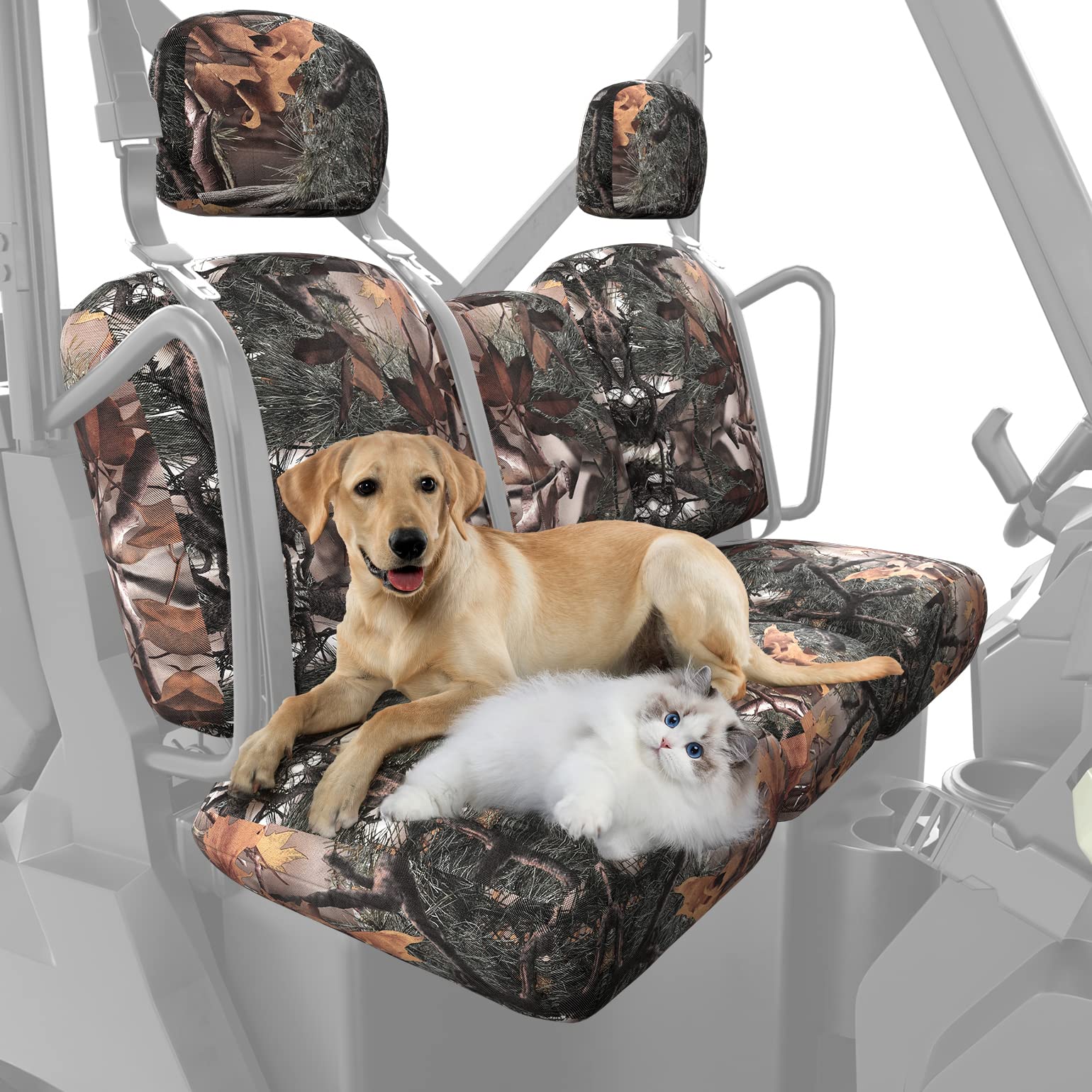 kemimoto UTV Seat Covers Camo, Waterproof Repellent UTV Seat Cover Set ...
