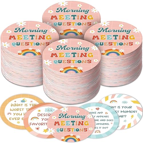 Outus 50 Morning Meeting Chips Questions Cards for Students, Classroom ...