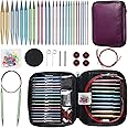 Amazon.com: Ruidi Interchangeable Aluminum Circular Knitting Needles ...