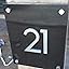 Amazon.com : Modern House Number Aluminum Modern Font Number Two 2 - 8 ...