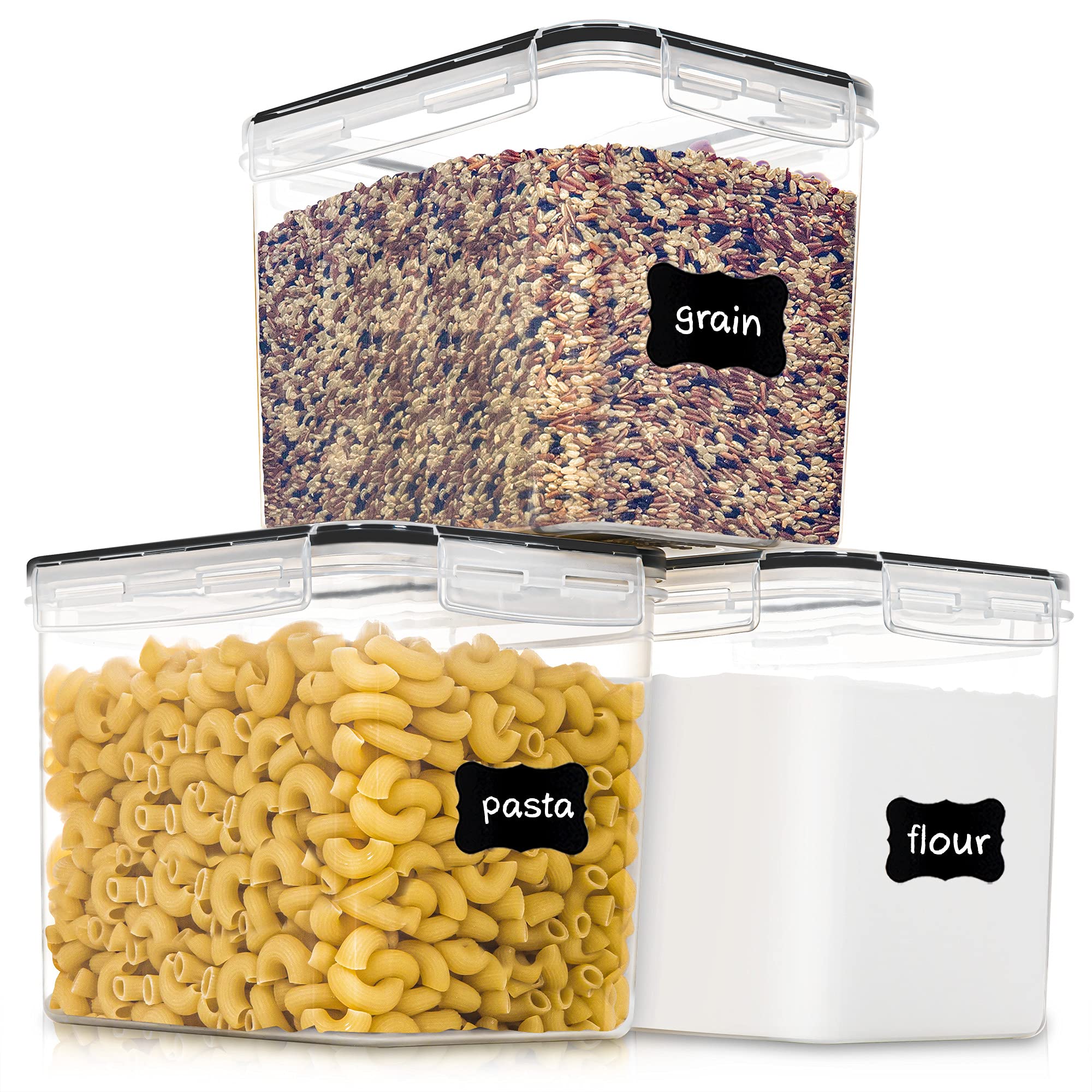PANTRYSTAR Medium Food Storage Containers with Lids Airtight 3.6L /121 ...