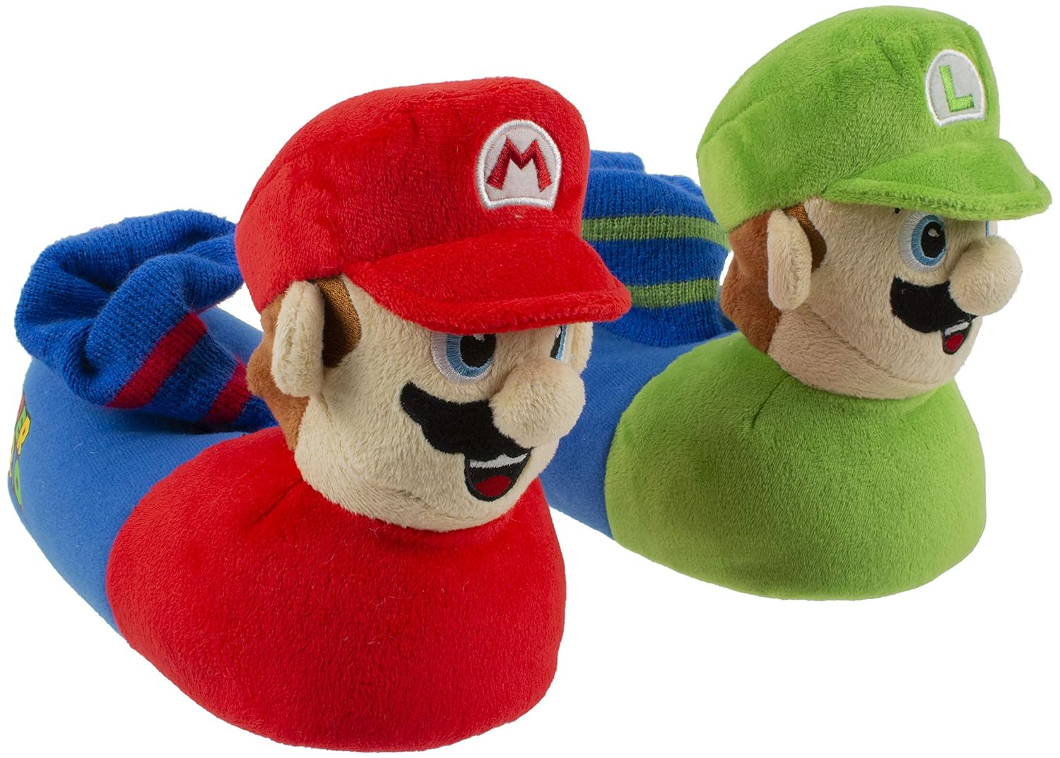 Super Mario Brothers Mario and Luigi Slippers for Kids, Nintendo ...